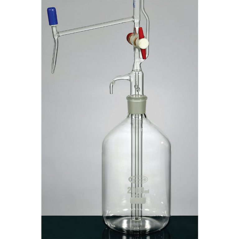 Automatyczna biureta Pelleta kl. AS z zaworem teflonowym pośrednim PTFE ...